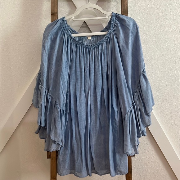 Elan | Dresses | Baby Blue Ruffle Dress | Poshmark